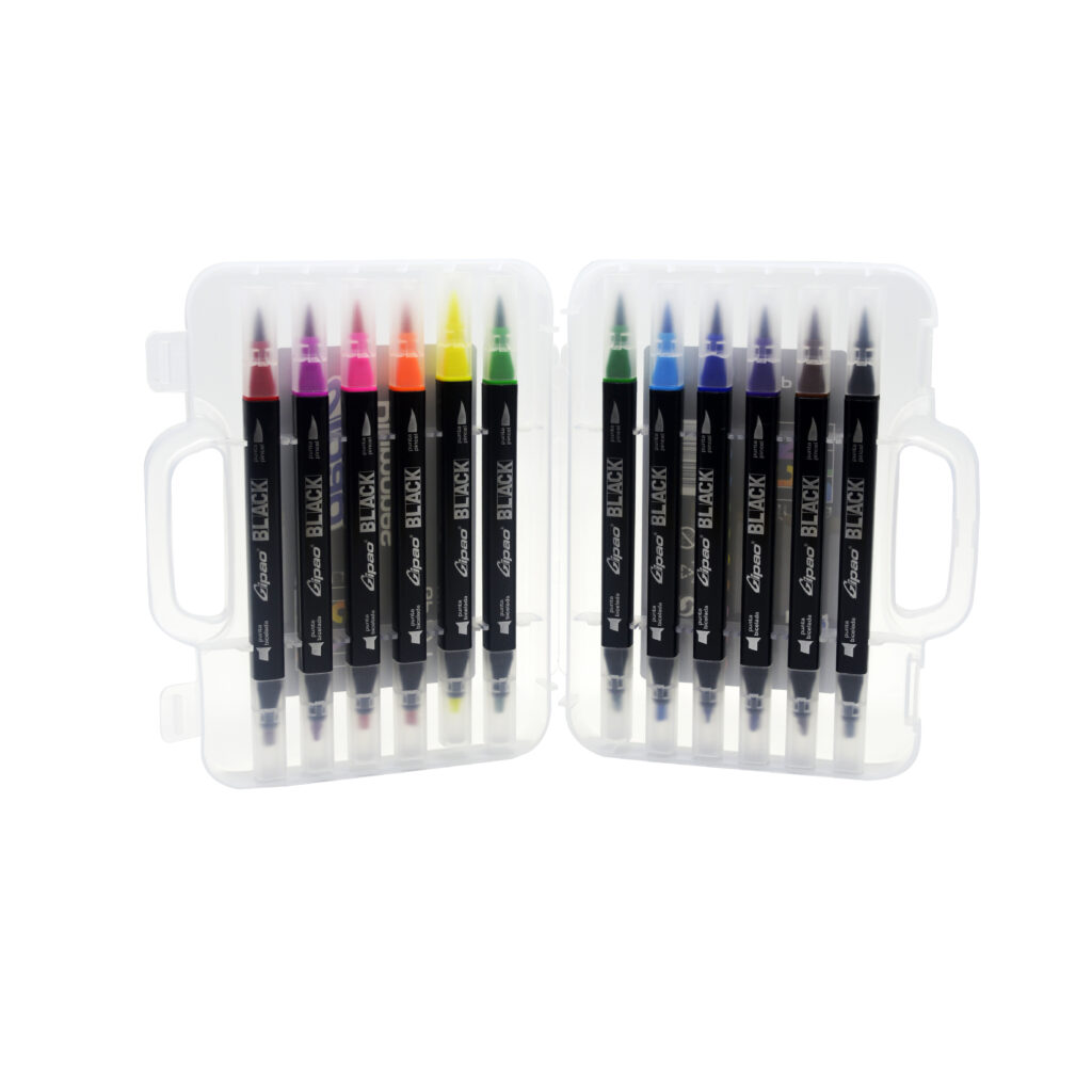 Plumones Duo Black x12 – Gipao