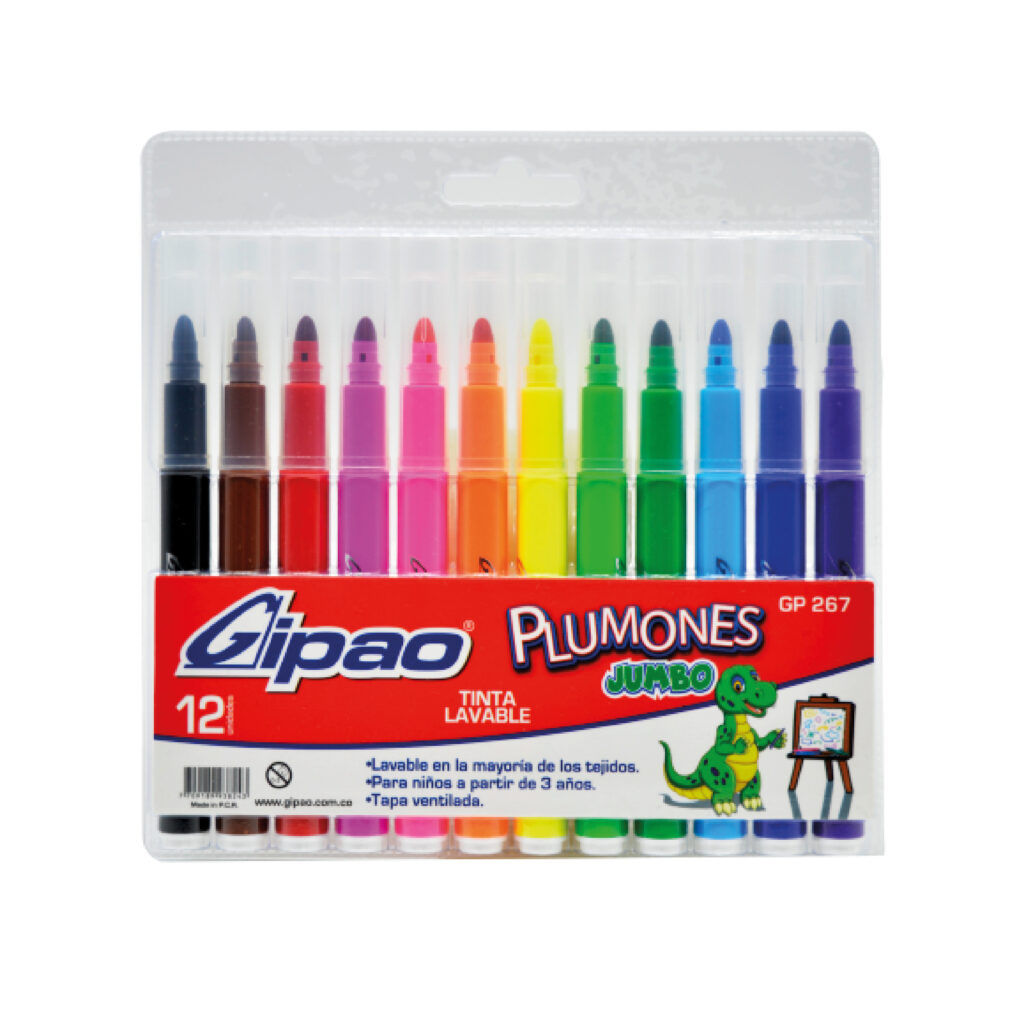 Plumón Jumbo x12 GP 267 – Gipao